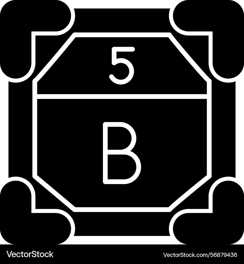 5 boron icon Royalty Free Vector Image - VectorStock
