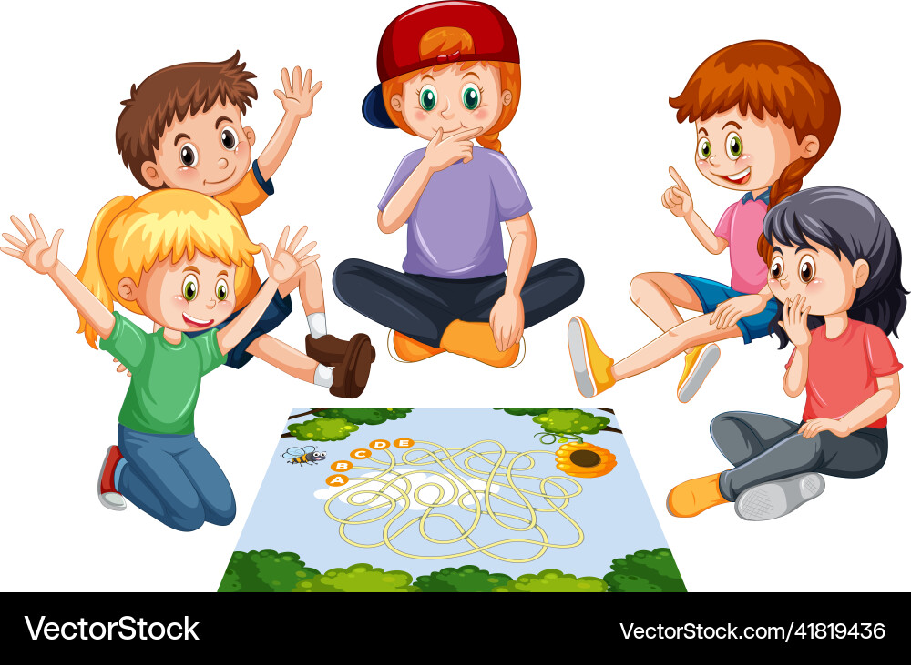 Ein Kinder spielen Brettspiel auf weißem Hintergrund