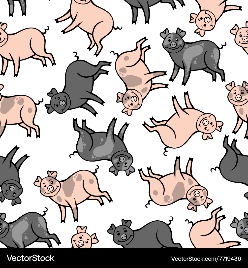 Color pig pattern Royalty Free Vector Image - VectorStock