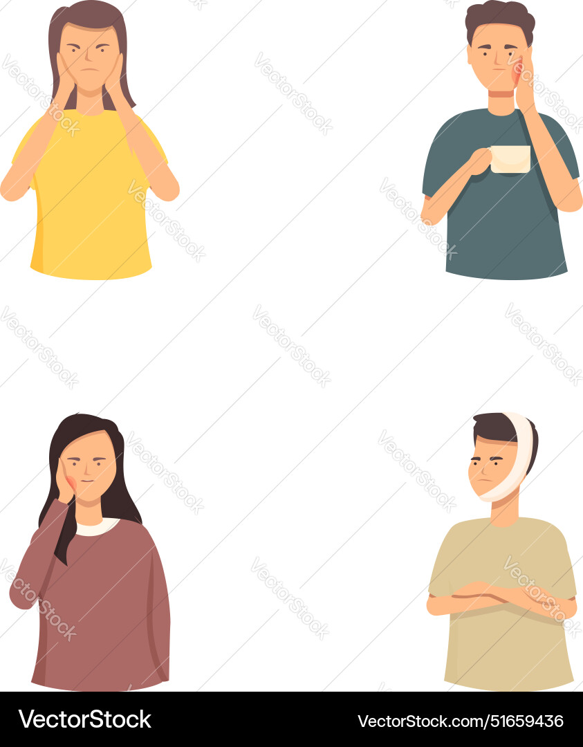 Diverse people expressing silence gesture Vector Image