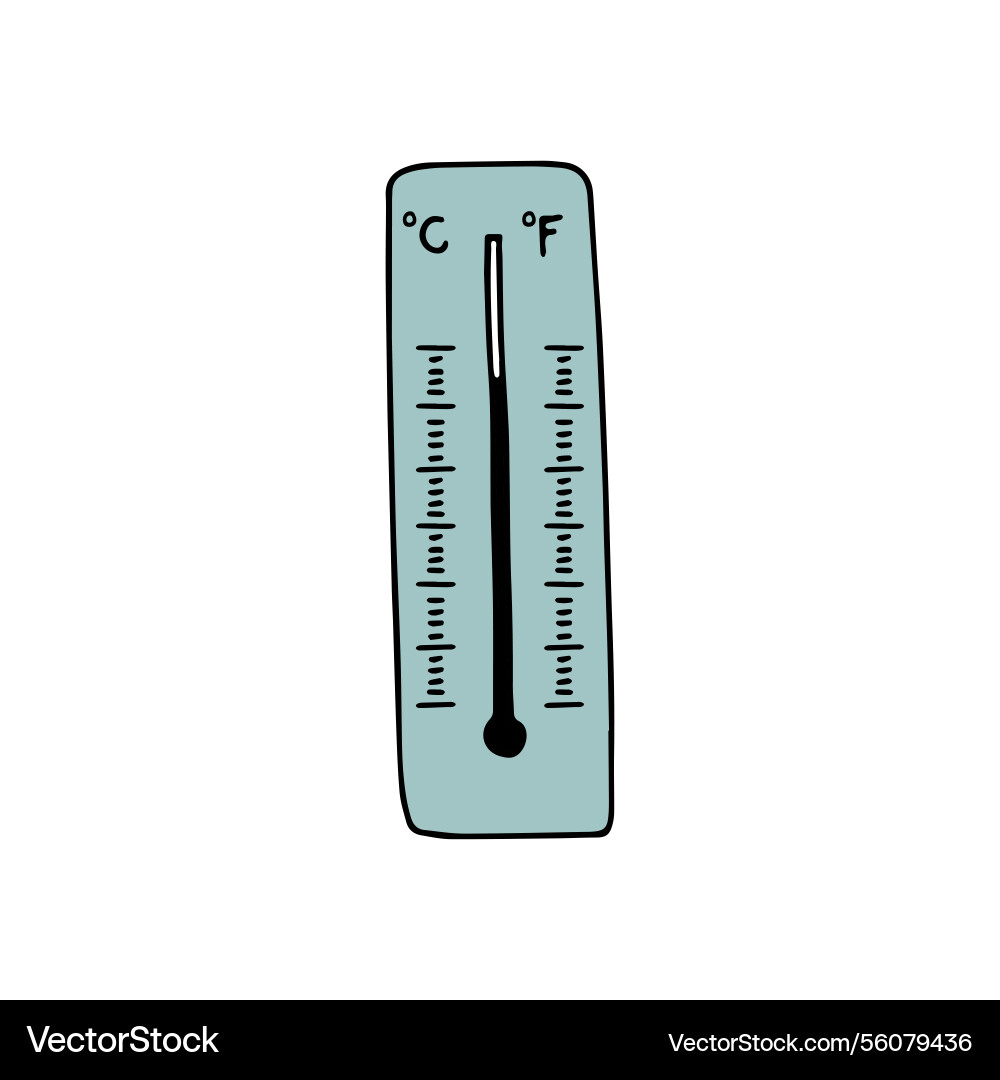 Hand drawn thermometer gauges Royalty Free Vector Image