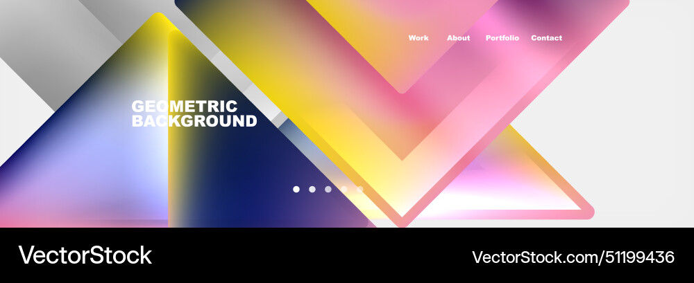 Vibrant geometric pattern of colorful triangles Vector Image