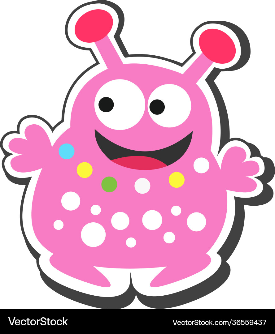 Cute monster icon Royalty Free Vector Image - VectorStock