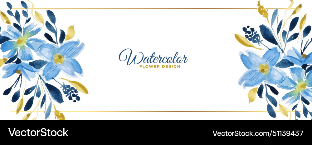 Hand drawn natural flora blossom banner design Vector Image