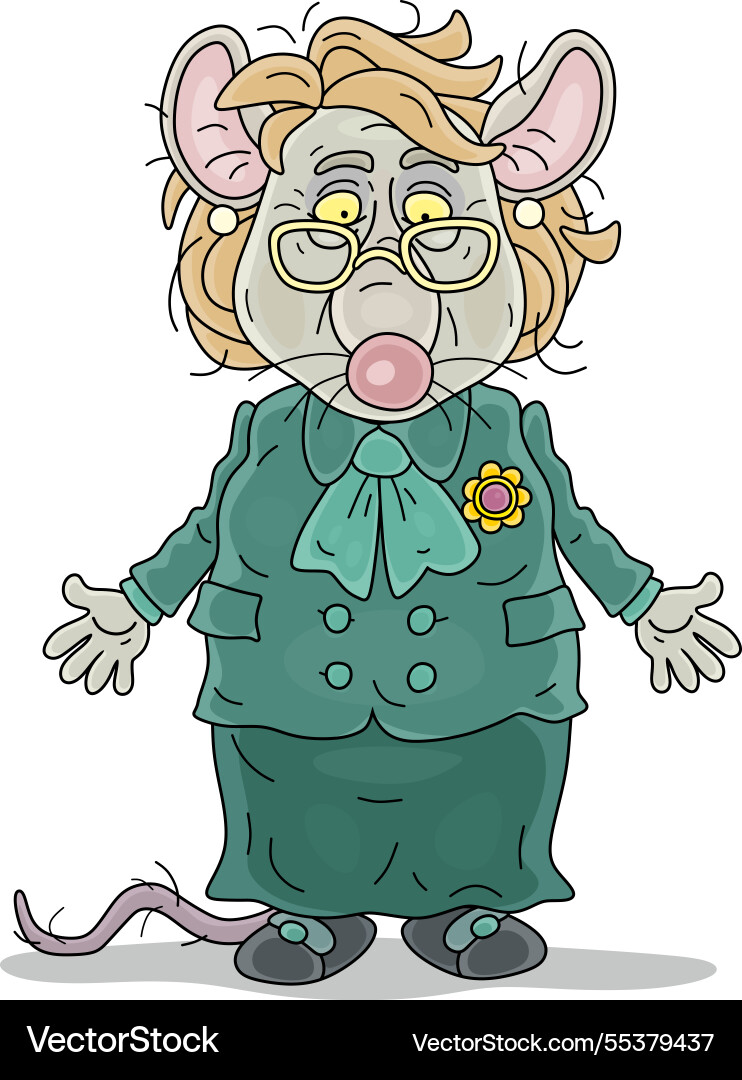 Old mangy rat official Royalty Free Vector Image