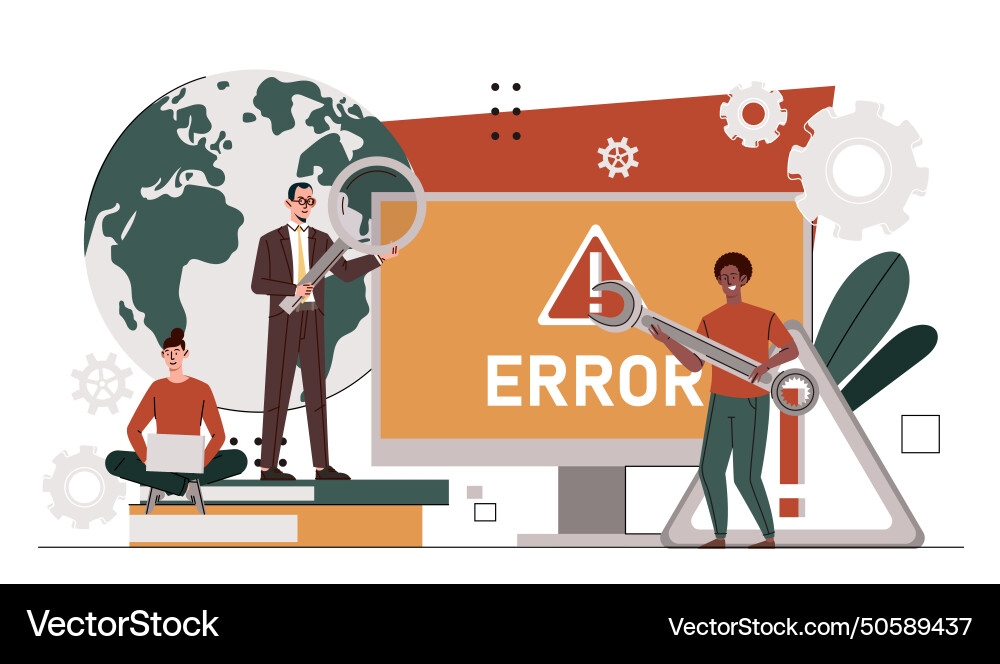 Operating system error Royalty Free Vector Image