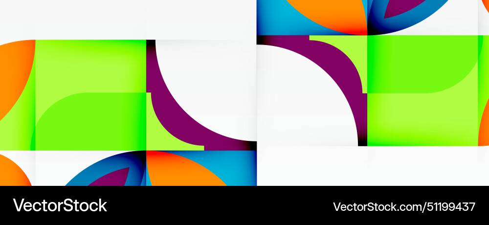 Vibrant geometric pattern with colorful shapes on Vector Image