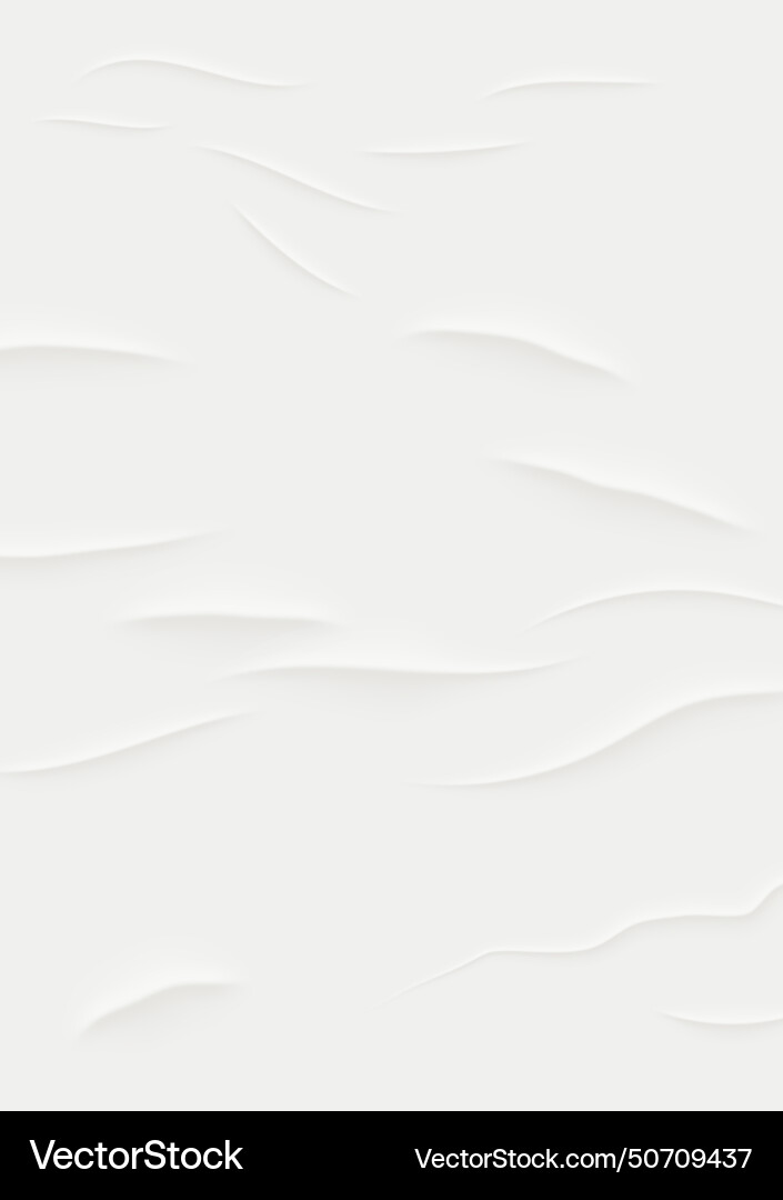White glued and wrinkled paper background Vector Image