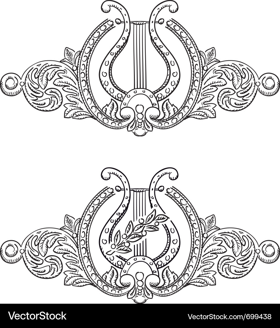 Ancient lyre Royalty Free Vector Image - VectorStock