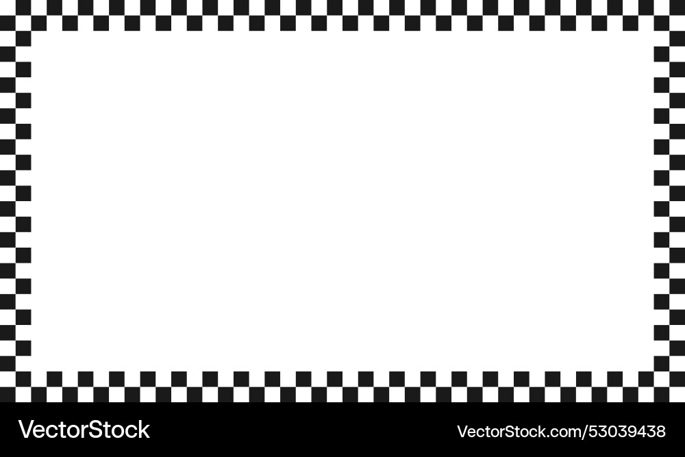 Checkered rectangle frame square race checker Vector Image