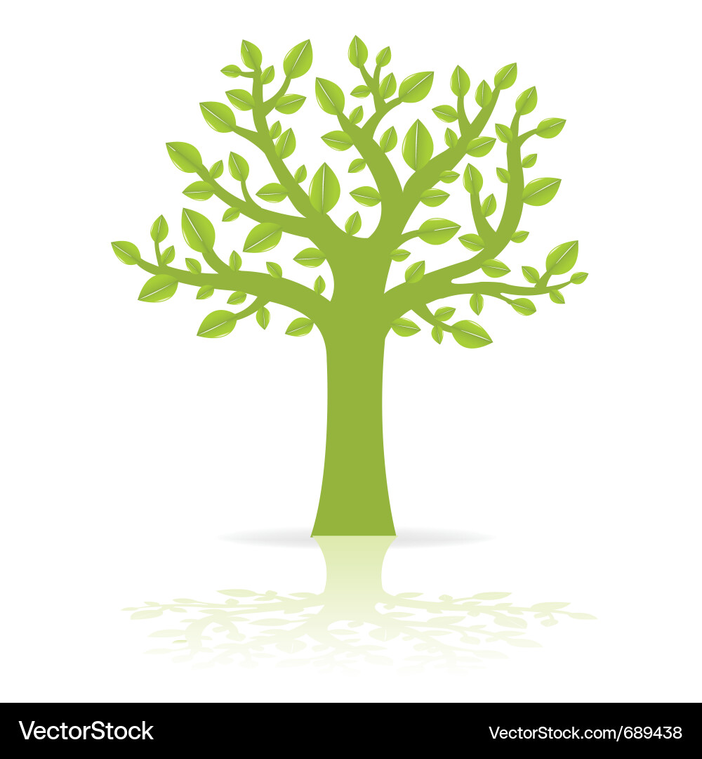 Green eco tree Royalty Free Vector Image - VectorStock