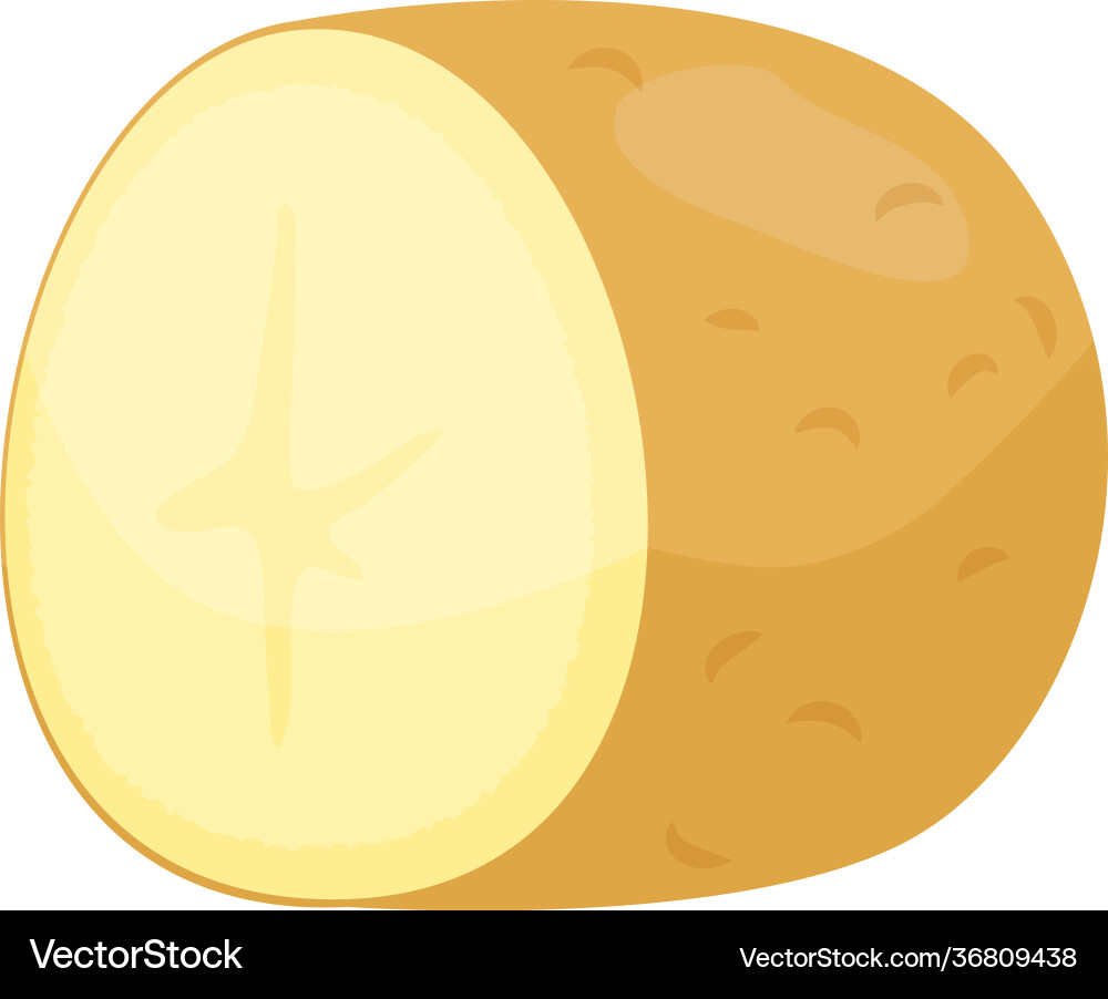 Half potato flat composition Royalty Free Vector Image