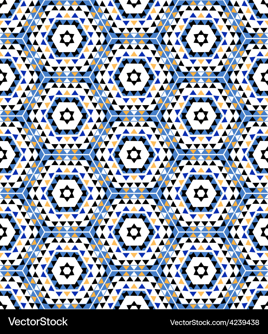 Hexagon Patchwork Seamless Pattern Royalty Free Vector Image