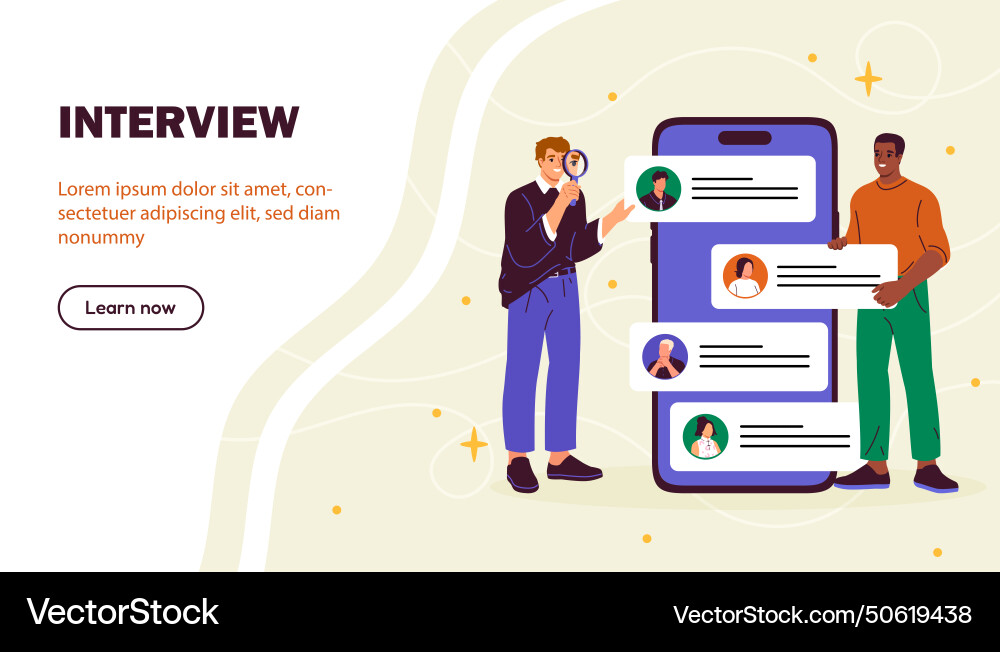 Job interview concept Royalty Free Vector Image Job interview concept Royalty Free Vector Image