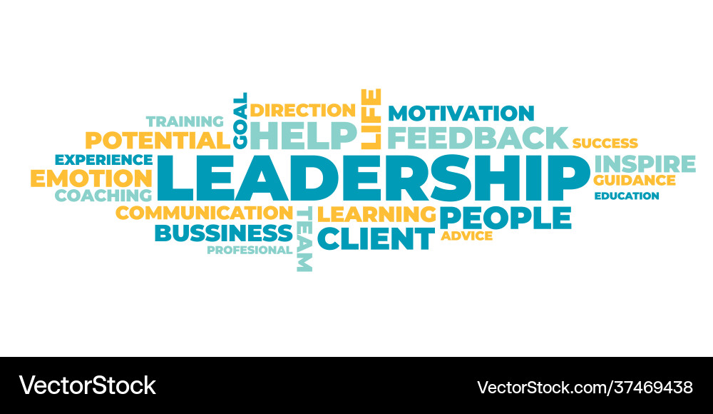 Leadership word cloud concept Royalty Free Vector Image