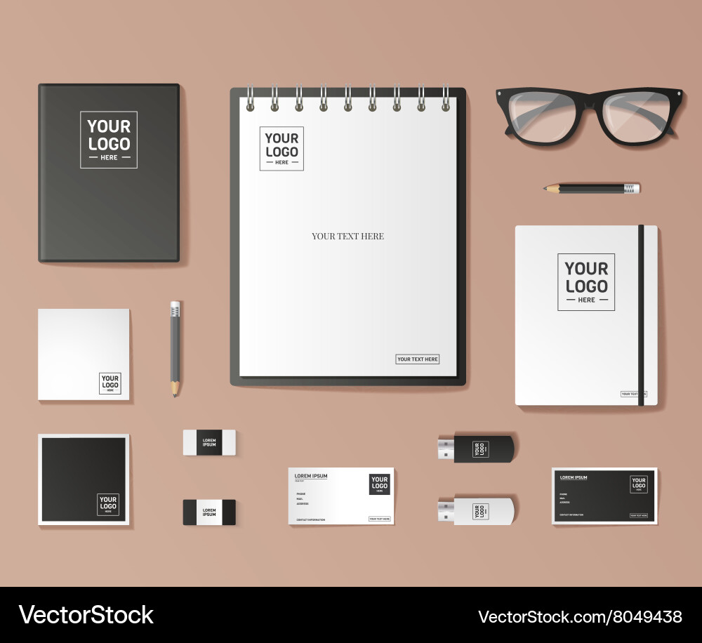 Mock up set Royalty Free Vector Image - VectorStock
