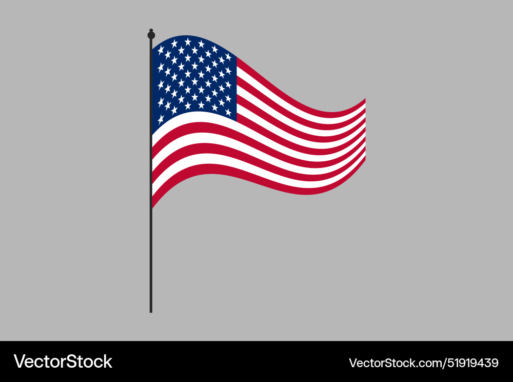 American flag Royalty Free Vector Image - VectorStock