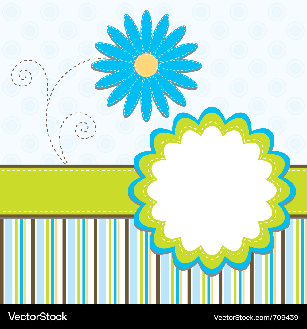Birthday Card Template Royalty Free Vector Image