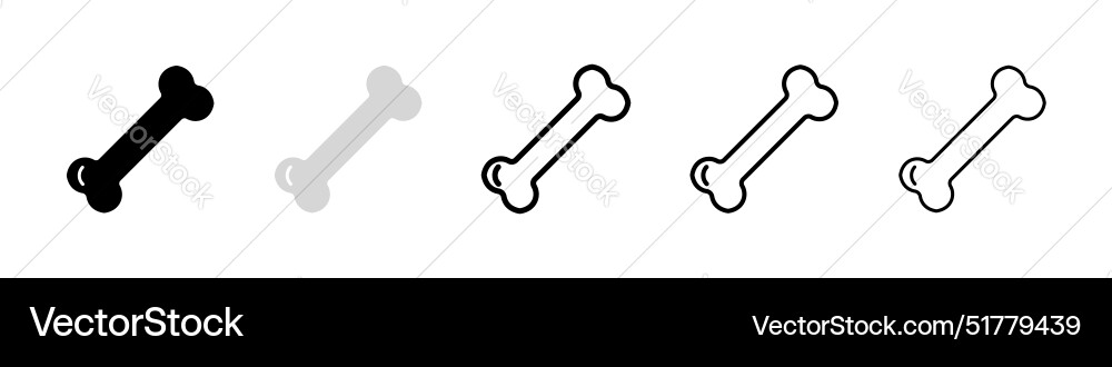 Bone line icon set Royalty Free Vector Image - VectorStock