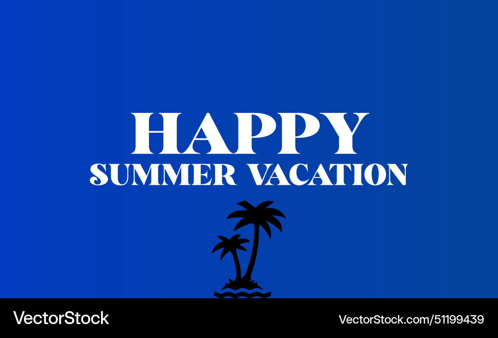 Colorful background with happy summer vacation Vector Image