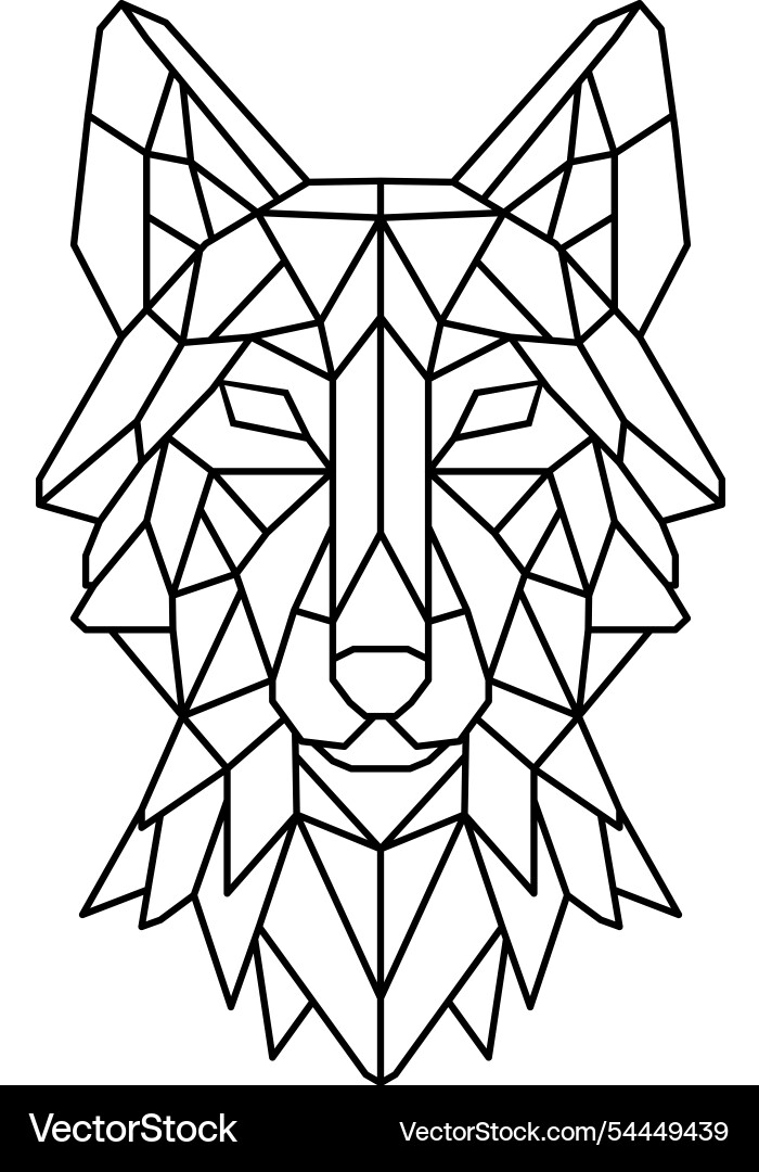 Geometric wolf head Royalty Free Vector Image - VectorStock