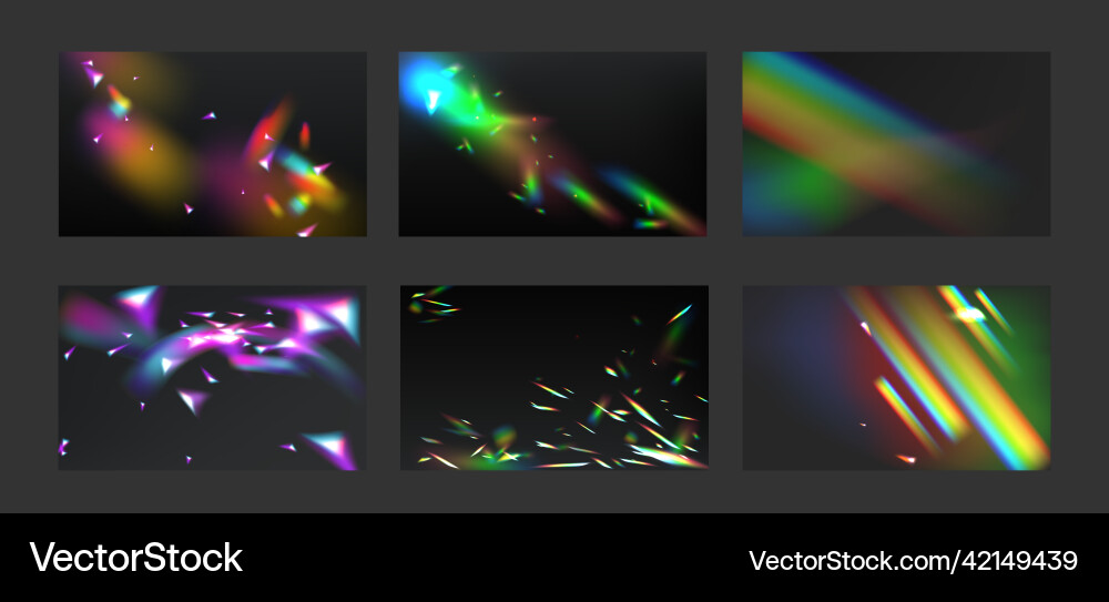 Light effect diamond prism flare collection glare Vector Image
