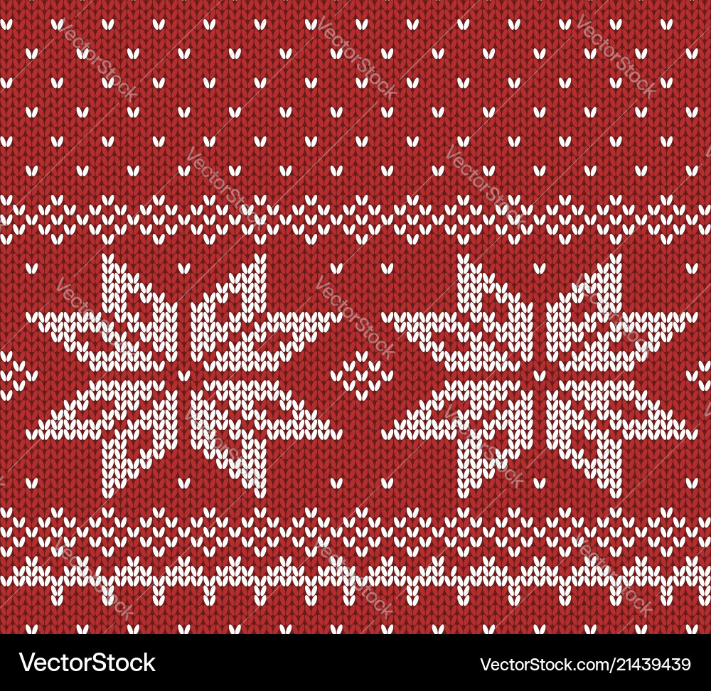 Norway festive red sweater texture fair isle Vector Image