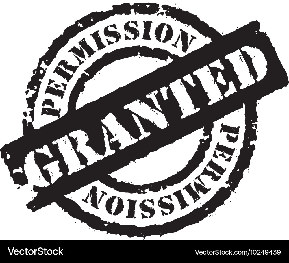 Permission Granted Stamp Royalty Free Vector Image