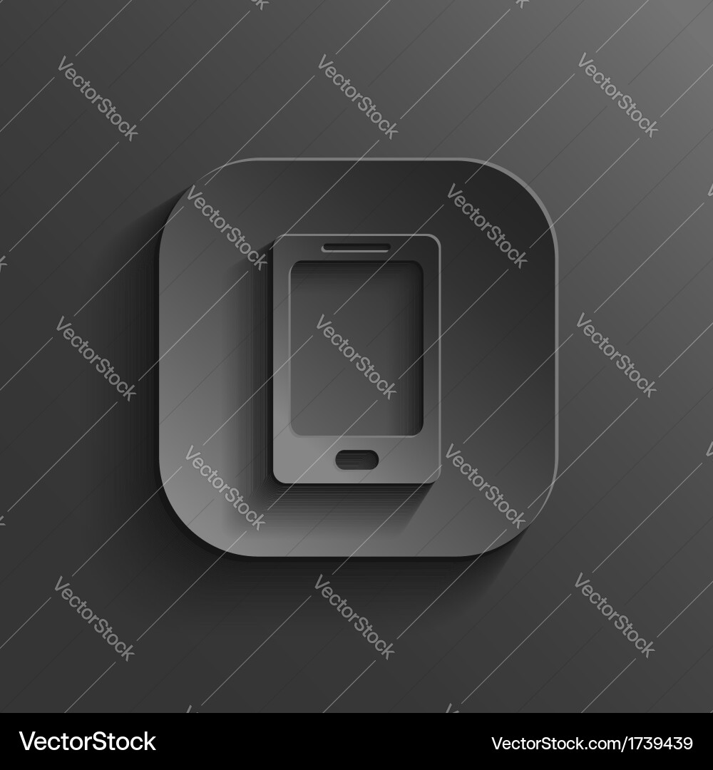 Smartphone-Symbol - schwarze App-Taste Lizenzfreier Vektor