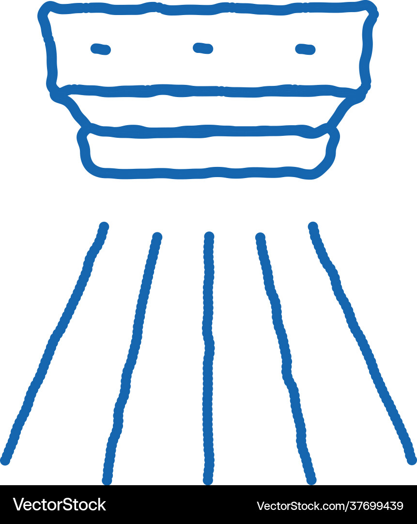 Smoke alarm detector doodle icon hand drawn Vector Image