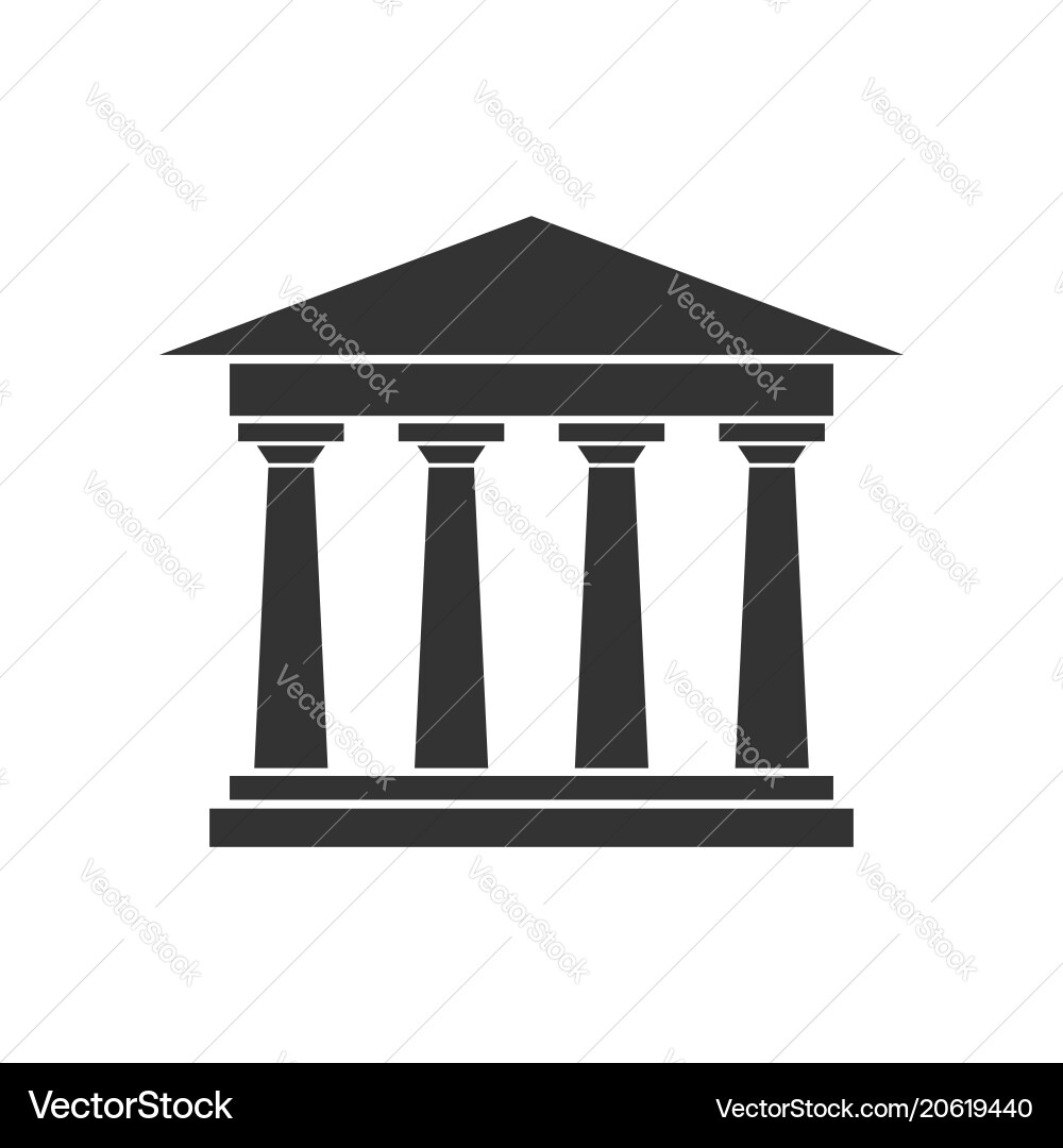 Academy building symbol logo design Royalty Free Vector