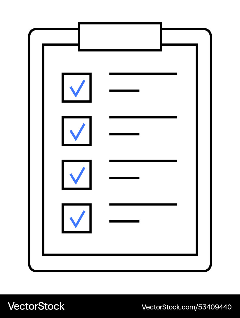 Checklist on clipboard for task management Vector Image