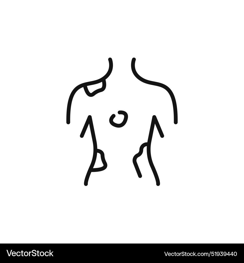Contact dermatitis icon logo sign outline Vector Image