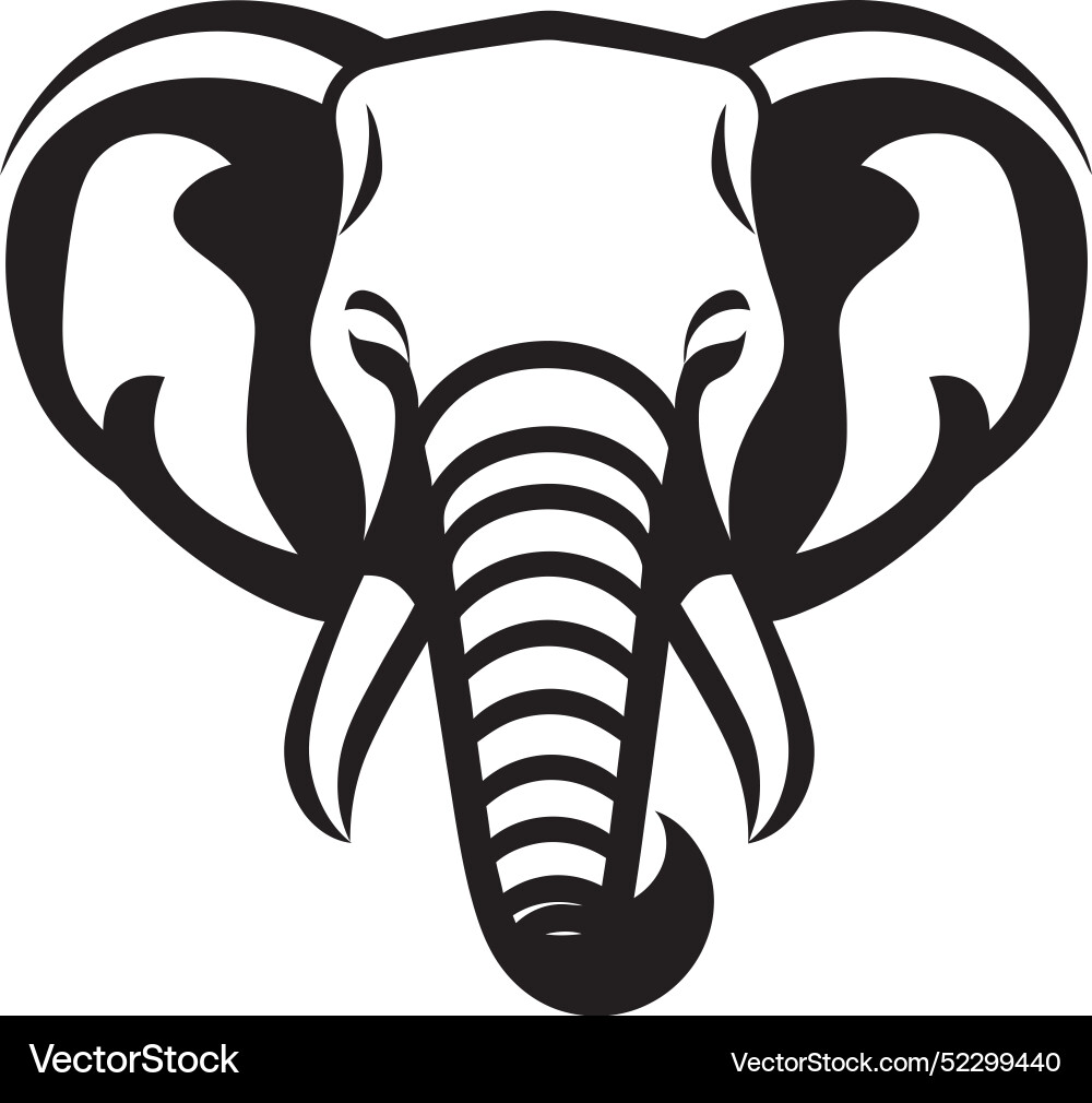 Dynamic black elephant artworkminimalistic Vector Image