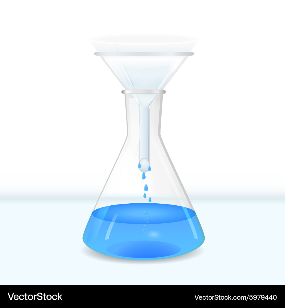 Filtration of water solution Royalty Free Vector Image