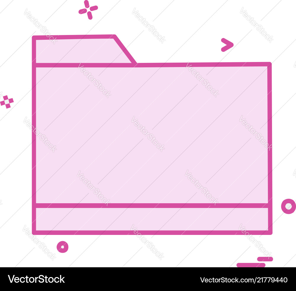 Folder icon design Royalty Free Vector Image - VectorStock