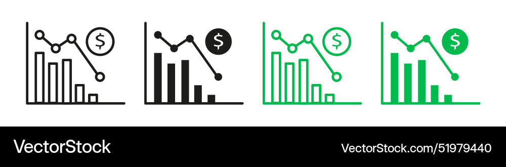 Market prediction icon mark in filled style Vector Image