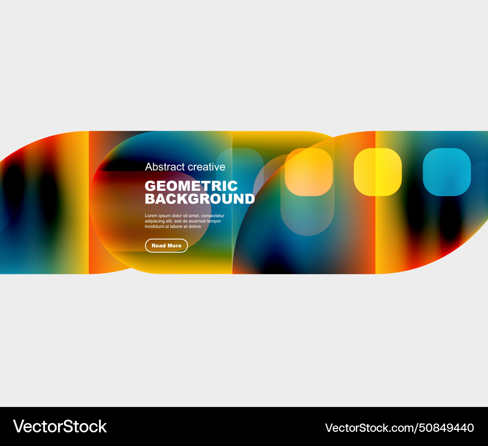 Round triangle and square composition Royalty Free Vector