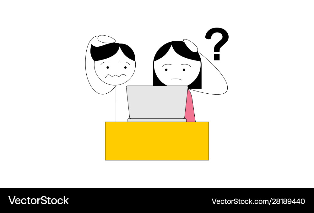 Stickman Stick Figur Wahl verwirrt Logo Lizenzfreier Vektor