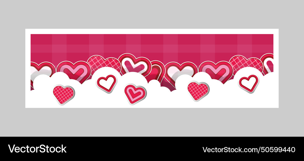 Valentines day banner design background Royalty Free Vector