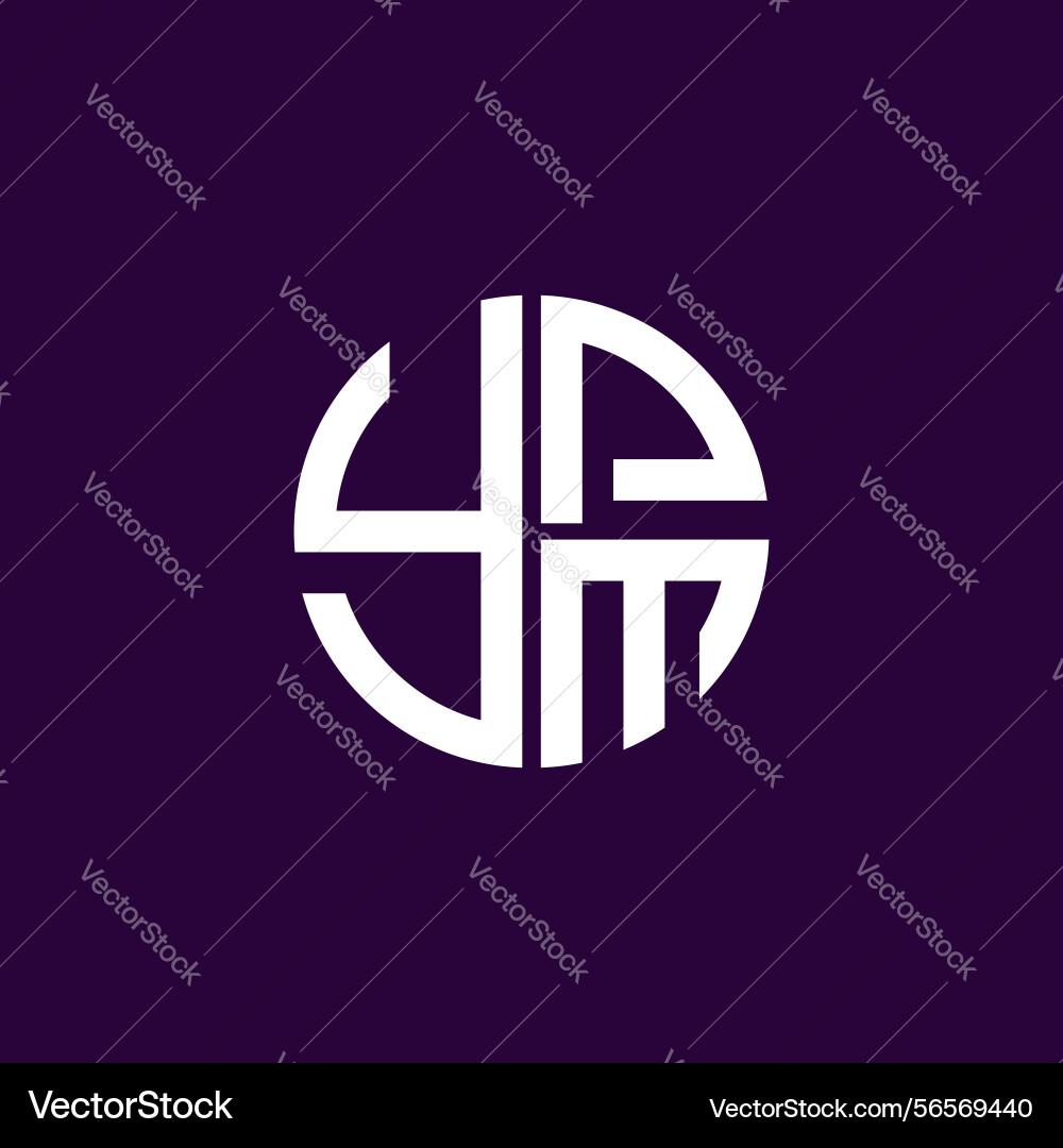 Ypm logo icon monogram letter Royalty Free Vector Image