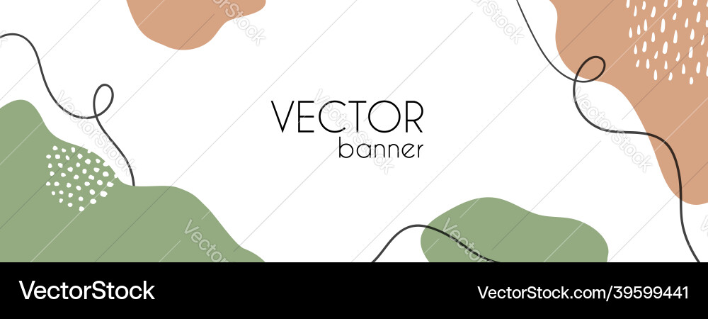 Abstract long banner template for facebook Vector Image
