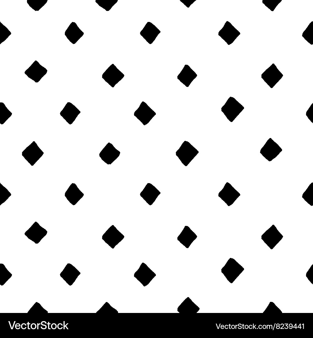 Black and white diamond shape hand drawn simple Vector Image