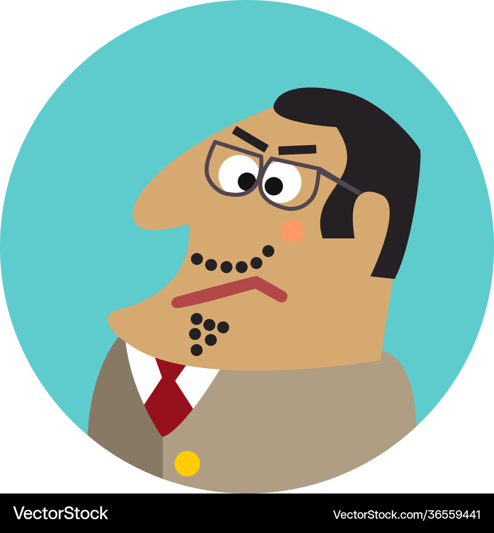 Boss face icon Royalty Free Vector Image - VectorStock