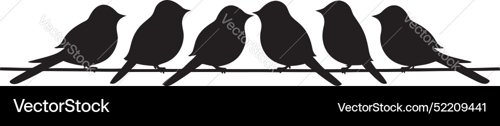 Chirpy charisma cute bird cartoon black logo Vector Image