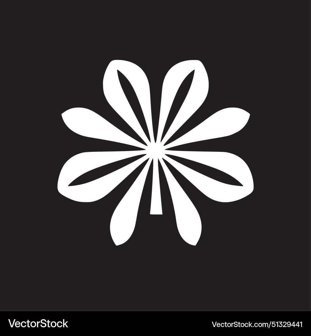 Daisy - black and white isolated icon Royalty Free Vector