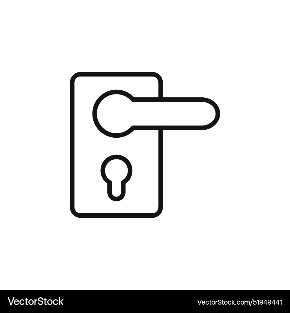Door knob logo sign outline Royalty Free Vector Image