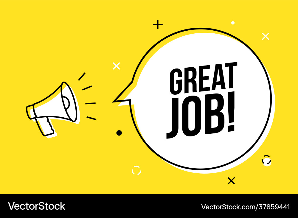 Great job promotion work appreciation banner Vector Image