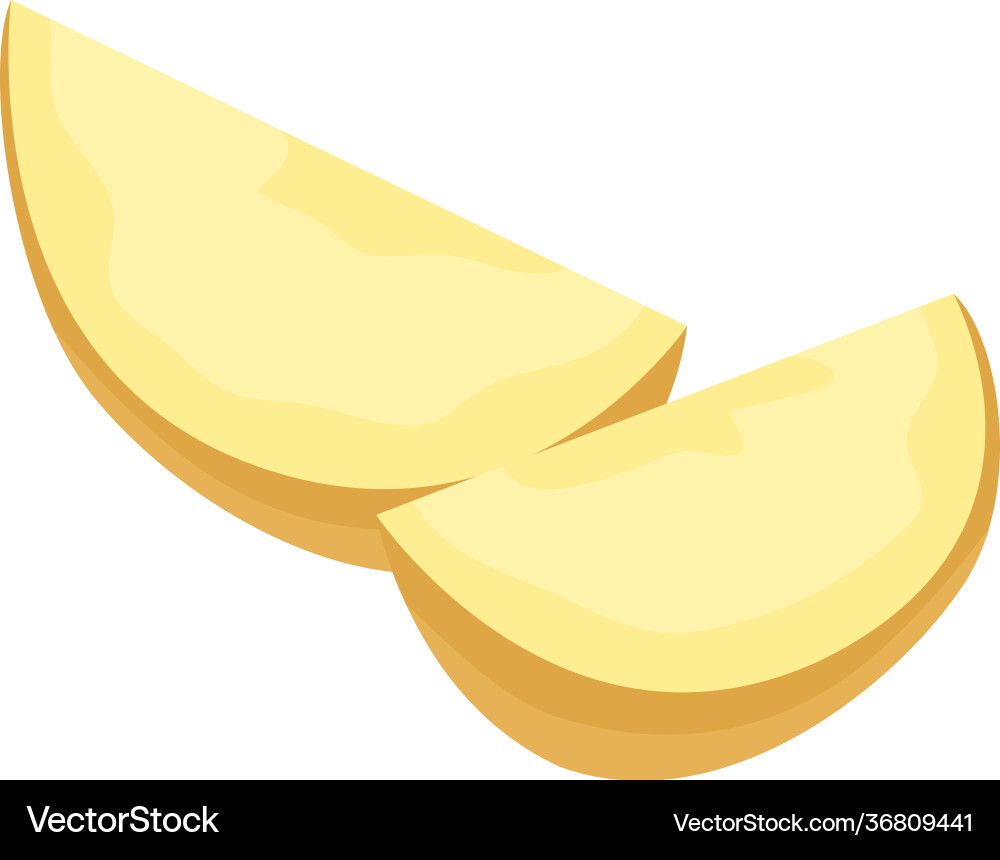 Potato segment pieces composition Royalty Free Vector Image