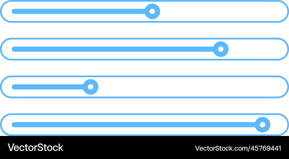 Progress bar indicators business dashboard blue Vector Image